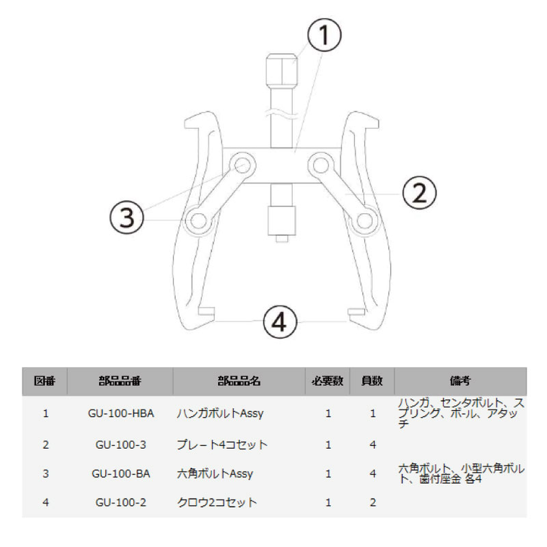 KTC ※クロウ GU-100-2 | 工具の通販 FINE PIECE デリバリー｜自動車の整備機器・用品・システムがネットでお得に仕入れできる業者向け卸売サイト｜エーミング・スキャンツール ...